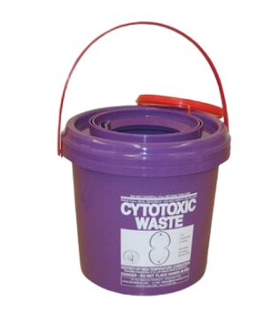 PURPLE CYTOTOXIC CONTAINER: 4.75lt. purple round 90mm - Star Hygiene